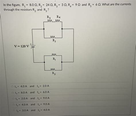 Solved In The Figure R1 8 0Ω R2 24Ω R3 3Ω R4 9Ω And R5 6Ω
