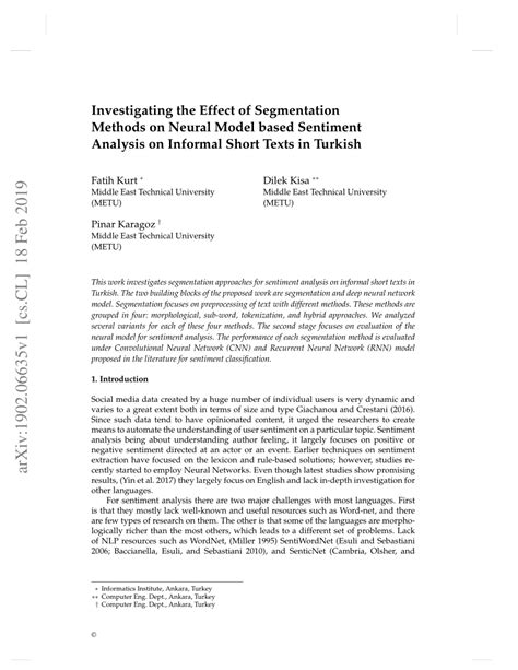 pdf investigating the effect of segmentation methods on neural model