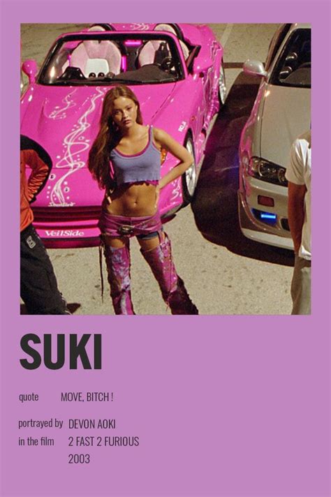 Suki Polaroid Poster Fast And Furious Devon Aoki