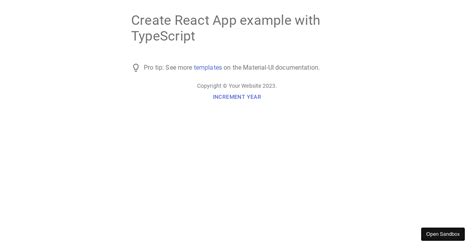 create react app with typescript codesandbox