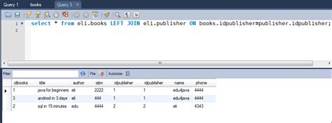 joins inner join left join right join with mysql workbench