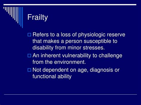 Characterising Frailty
