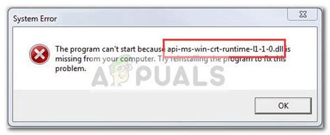 how to fix api ms win crt runtime l1 1 0 dll phoenixckw