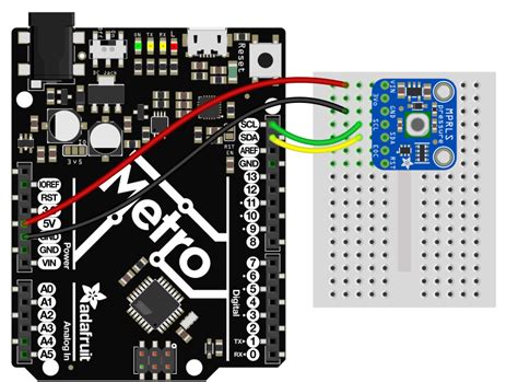 arduino test adafruit mprls ported pressure sensor breakout