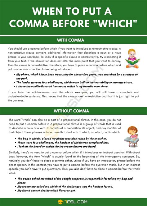 comma before which when to put a comma before which 7esl