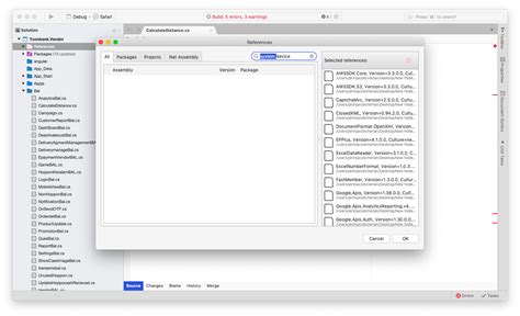 c system device not found in visual 2019 mac stack