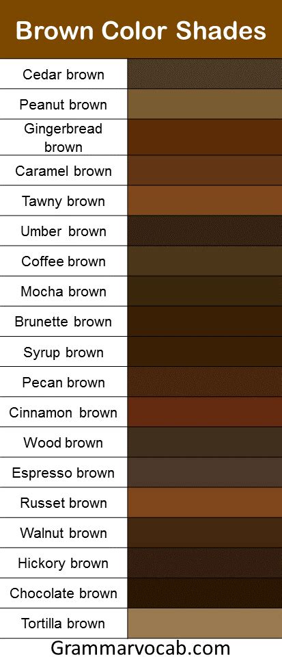Shades Of Brown Names