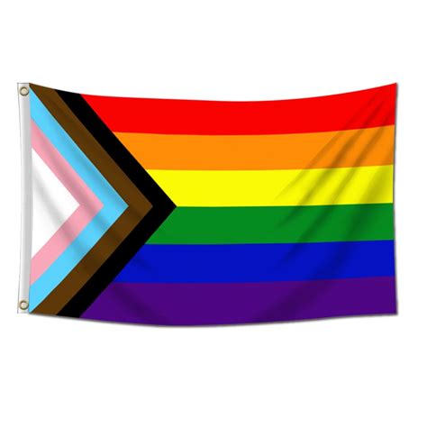 Progress Pride Flag Rainbow Vibrant 3x5ft Poly Perfect For Showing