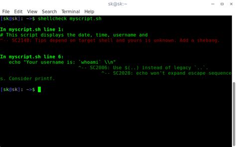 shellcheck a free utility to find bugs in your shell scripts ostechnix