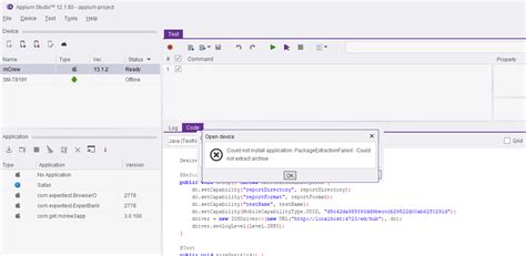 getting an error as lenium