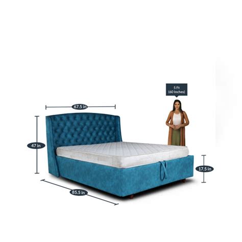 Kyra Queen Size Upholstery Bed With Storage Woodart