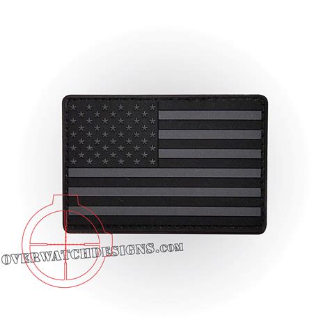 Subdued American Flag Pvc Patch Overwatch Designs