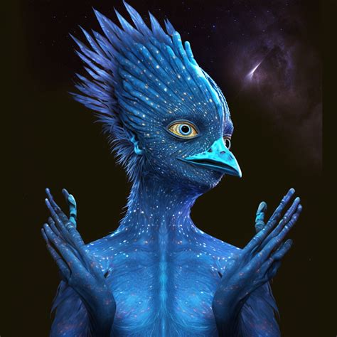 Starseed Blue Avian Alien
