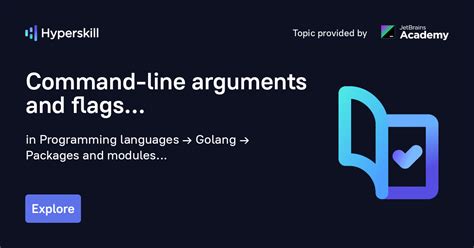 command line arguments and flags · hyperskill