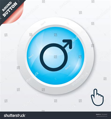 Male Sign Icon Male Sex Button Stock Vector Royalty Free 195228443