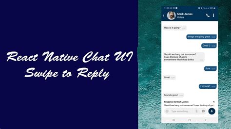 react native chat ui swipe to reply with react native reanimated and