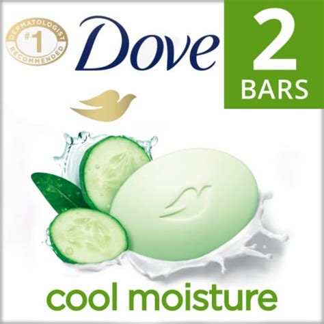 Dove Beauty Bar Soap For Refreshed Skin Cool Moisture Cucumber Green