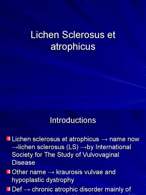 Lichen Sclerosus Et Atrophicus Pdf Medical Specialties Clinical