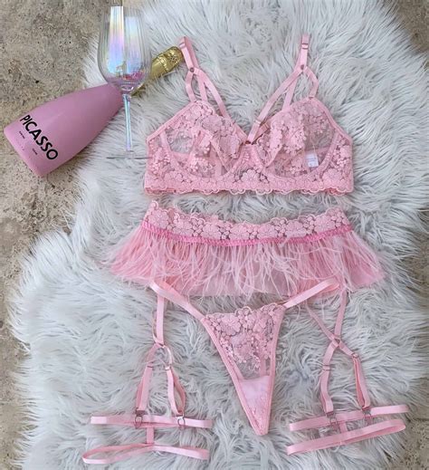 סט סקסי דגם Pink Love ורוד Hermosa הרמוסה הלבשה תחתונה