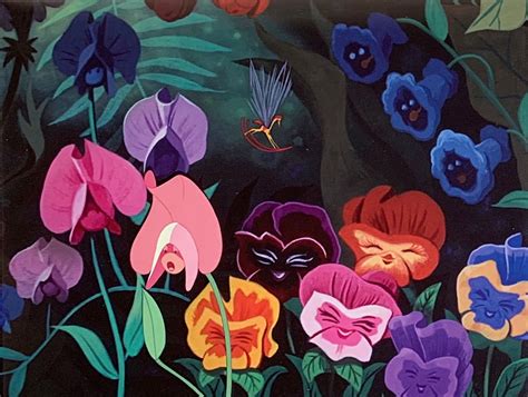 Original Walt Disney Production Animation Cel Of Sweet Pea Flower From