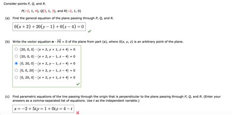 Solved Consider Points P Q And R P 2 1 4 Q 3 1 3