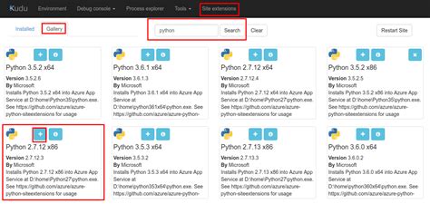 python flask request ends up in 500 server error on azure stack