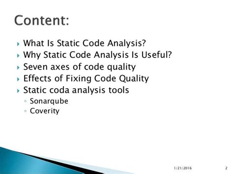 static code analysis
