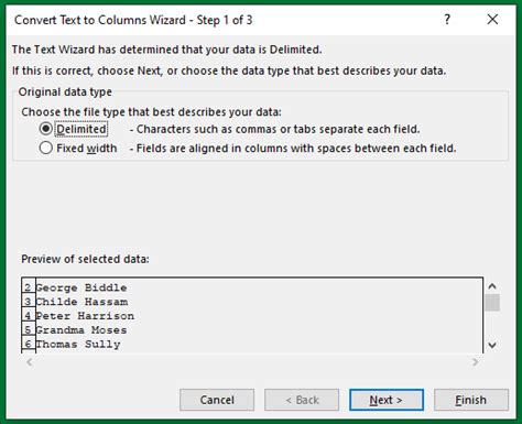 splitting first and last names in excel using 3 methods
