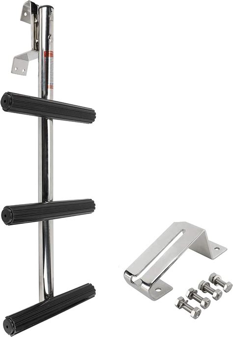 Dasmorine 3 Steps Boat Sport Dive Ladder With Bracket Stainless Steel