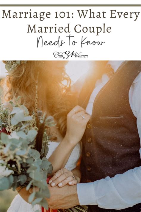 Marriage 101 What Every Married Couple Needs To Know Marriage Love
