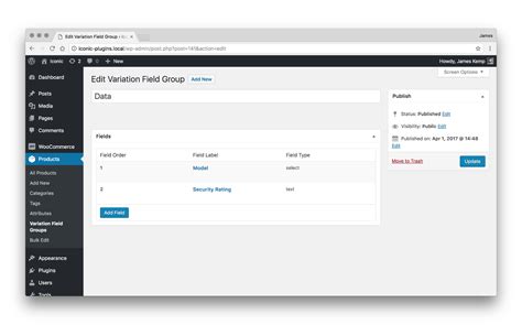 woocommerce custom fields for variations iconic