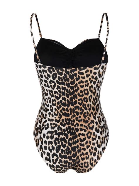 Ganni Leopard Print Swimsuit Smart Closet