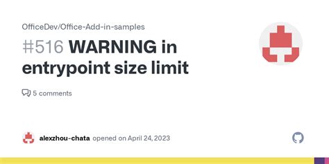 warning in entrypoint size limit · issue 516 · officedev office add in
