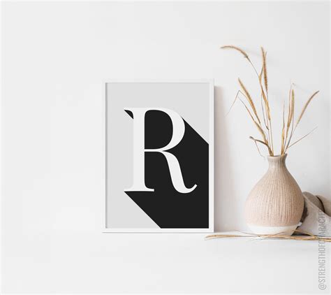 Letter R Print Letter R Wall Decor Letter R Wall Art Letter Etsy Uk