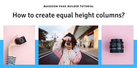 how to create equal height columns in magezon page builder