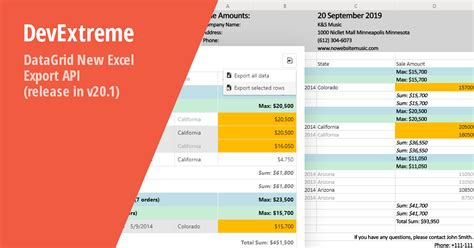 devextreme data grid new excel export api rtm in v20 1