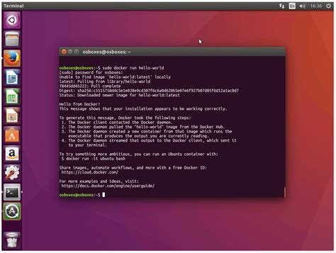 docker create container from image example