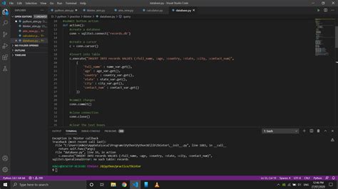 i can t find database connection in python tkinter gui stack overflow