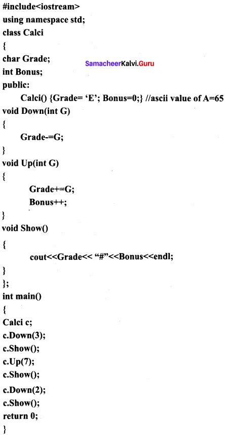 samacheer kalvi 11th computer science solutions chapter 14 classes and