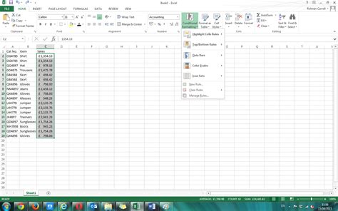 how to do conditional formatting in excel bespoke excel
