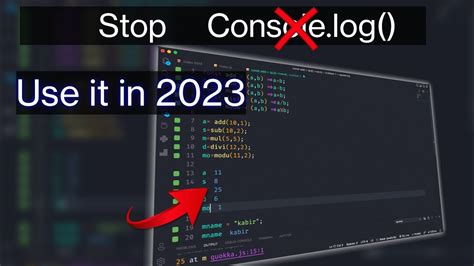 stop using console log in 2023 use this extension and method youtube