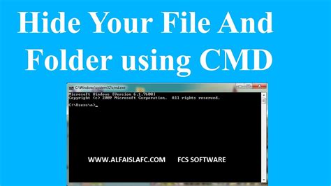 hide folder using cmd youtube