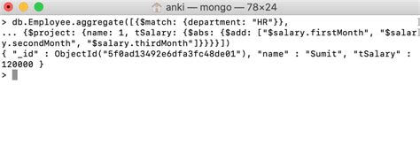 mongodb abs operator geeksforgeeks