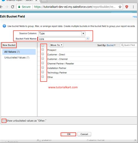 what is a bucket field in salesforce reports tutorialkart