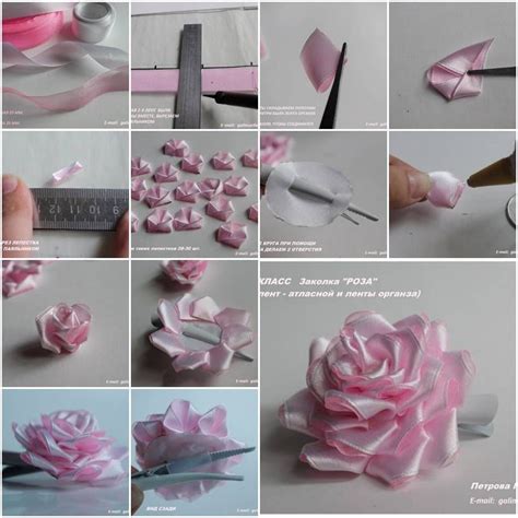 How To Make Rose Flower With Ribbon Step By Step Comunidad Green
