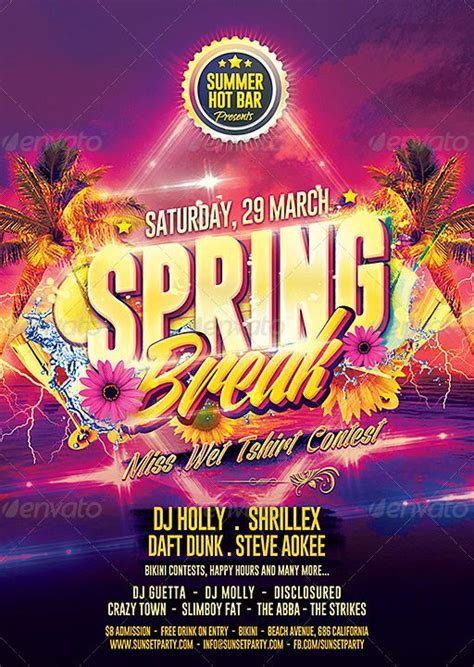 24 Best Spring Break Party Flyer Templates Images On Pinterest Flyer