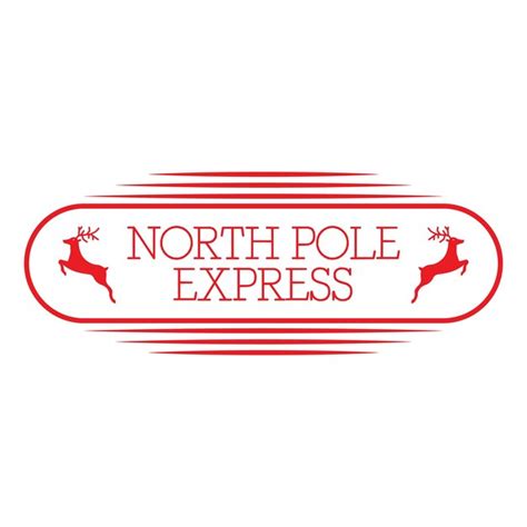 Premium Vector North Pole Express Christmas Stamp Template For