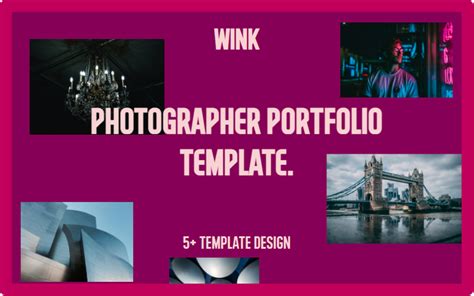wink photographer portfolio multipurpose website template