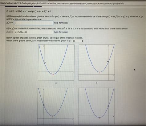 solved let f x x 2 and g x x 8 2 1 a using g