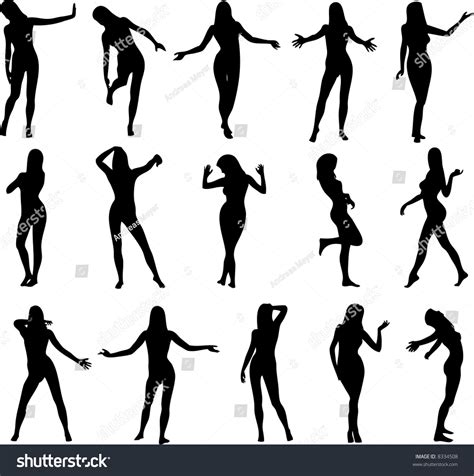 Illustration Sexy Woman Silhouettes Stock Vector Royalty Free 8334508